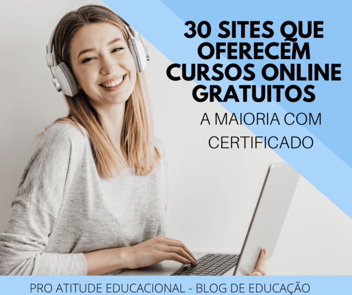 30 sites que oferecem cursos online gratuitos (a maioria com certificado)