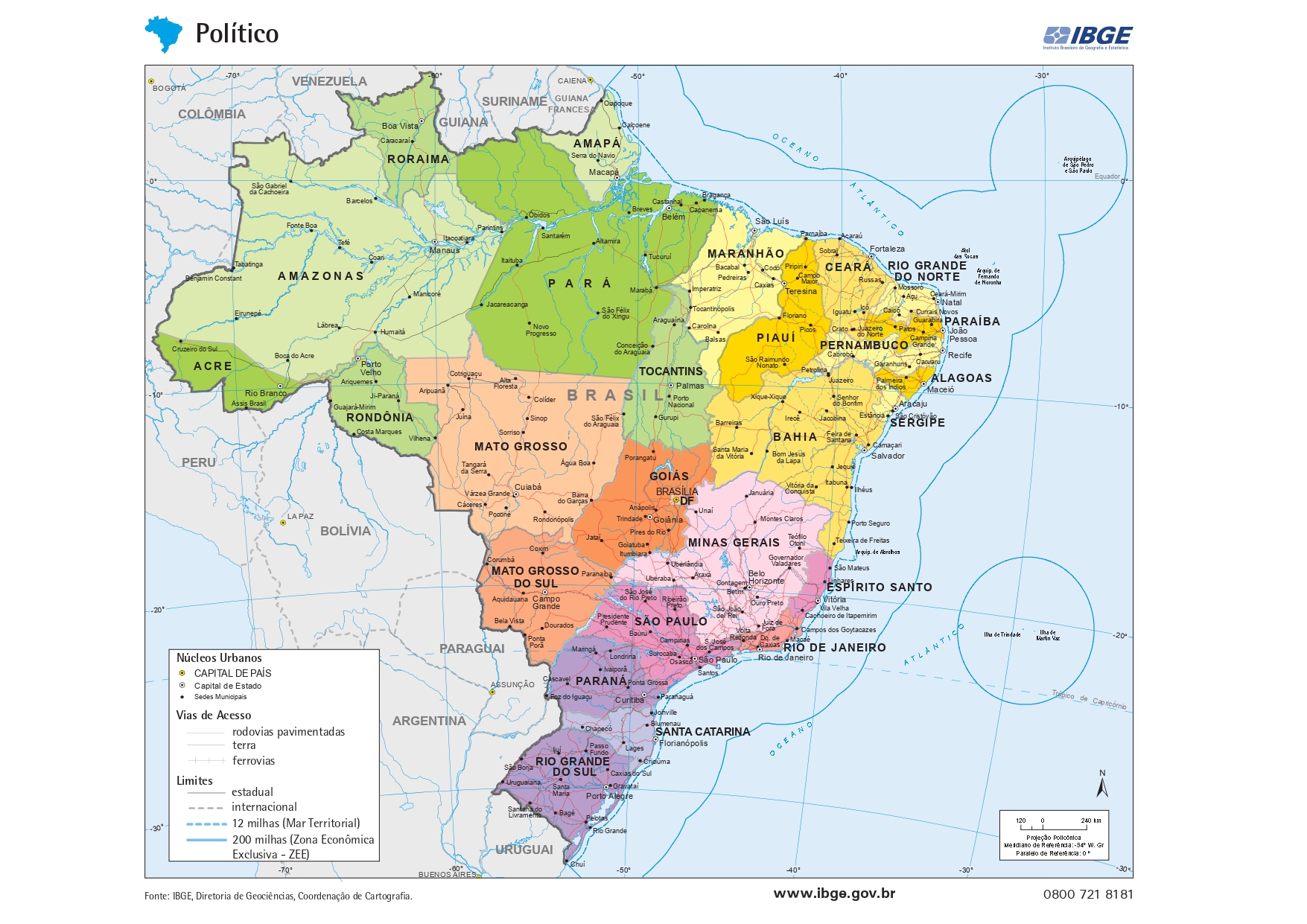 Mapas do Brasil (Geografia) para baixar Grátis!